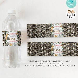 Editable Printable Safari Capri Sun Label, Instant Safari Themed Juice ...