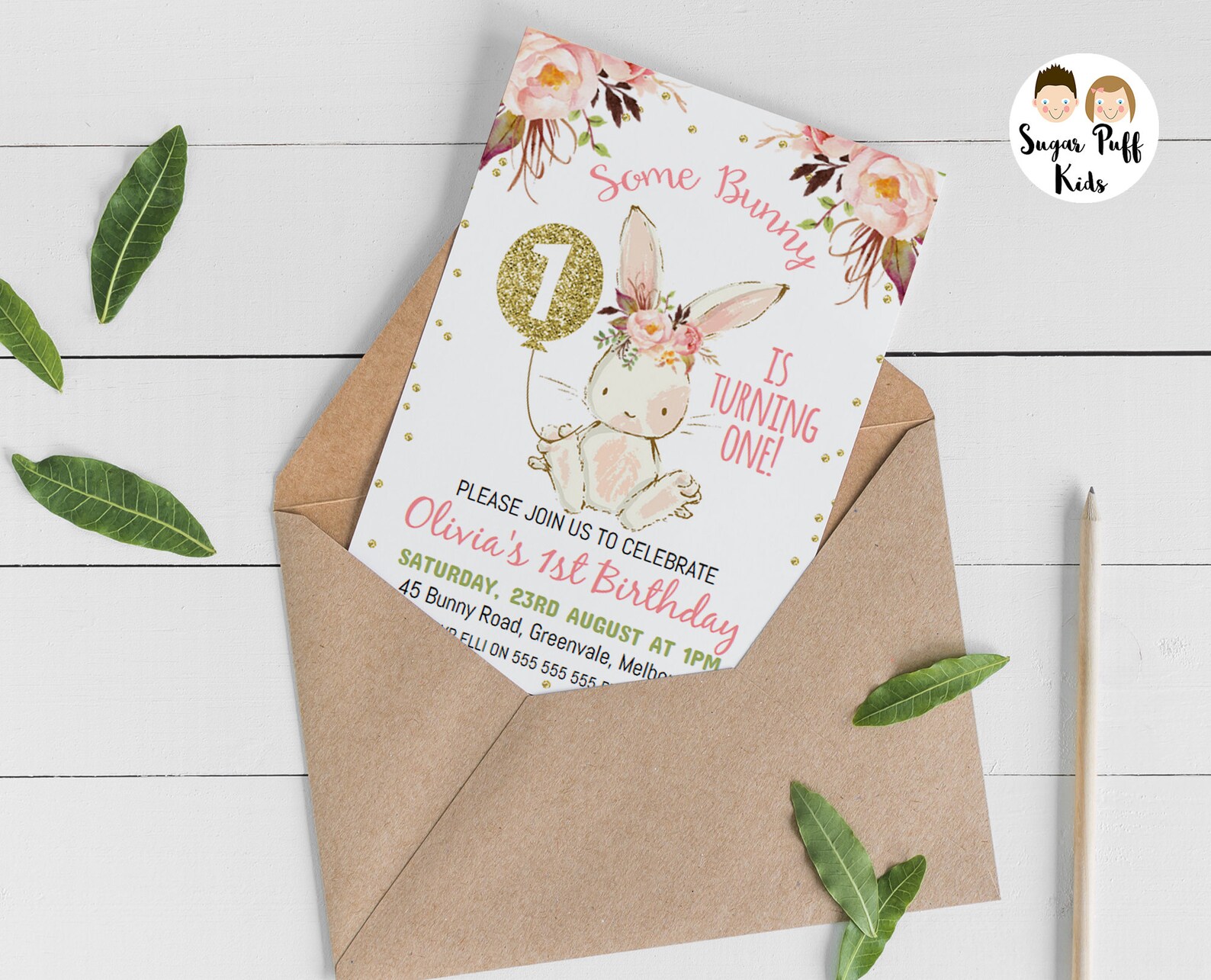 Bunny Birthday Invitations Printable Bunny Birthday - Etsy Australia