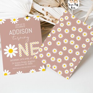 Editable Girls Terracotta Daisy Birthday Welcome Sign, Instant Download ...