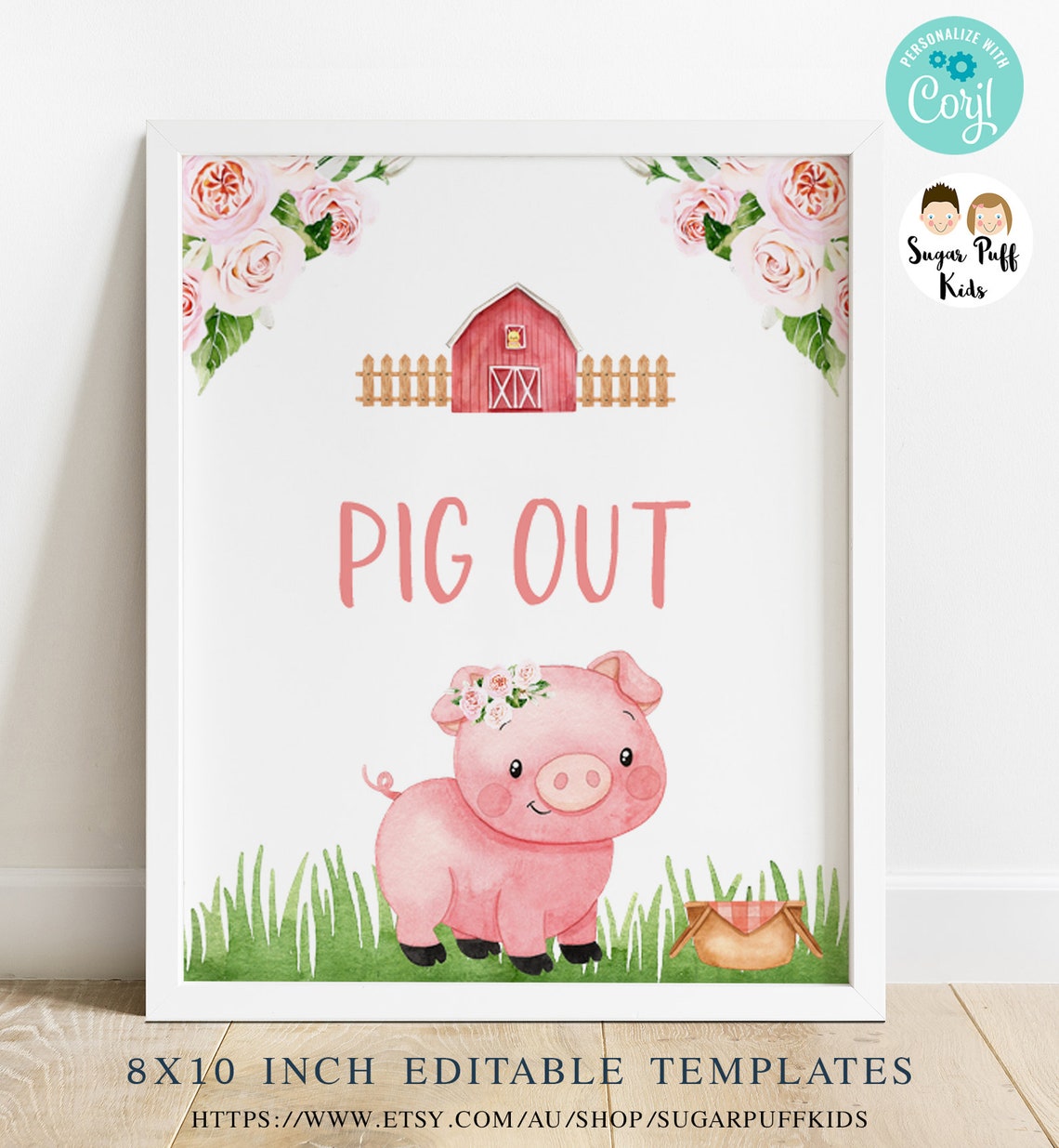 Printable Farmyard Party Sign Instant Download Cute Farm - Etsy