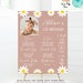 Editable Retro Daisy Milestone Poster, Printable Girls Boho Daisy ...