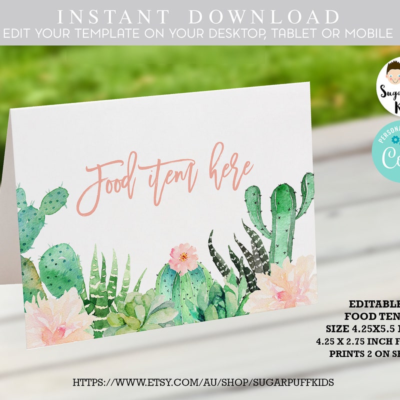 Cactus Party Decor - Etsy