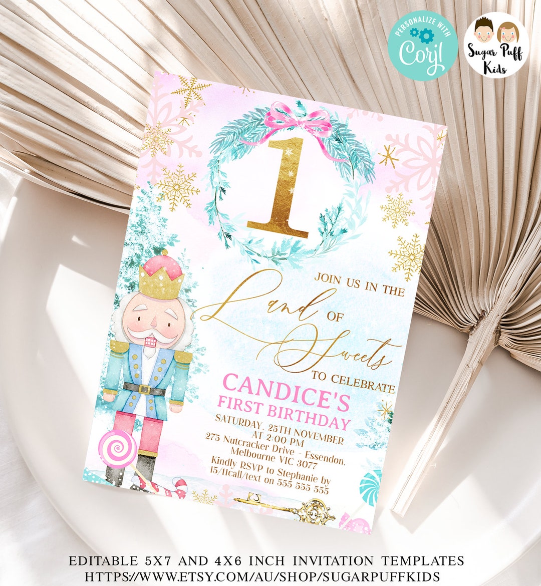 Instant Download Printable Nutcracker Birthday Invitation, Editable ...