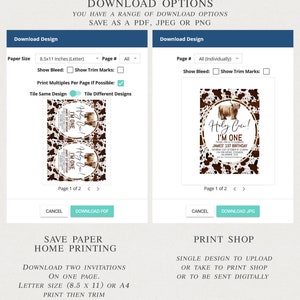 Editable Boys Highland Cow Birthday Party Printables, Instant Download ...