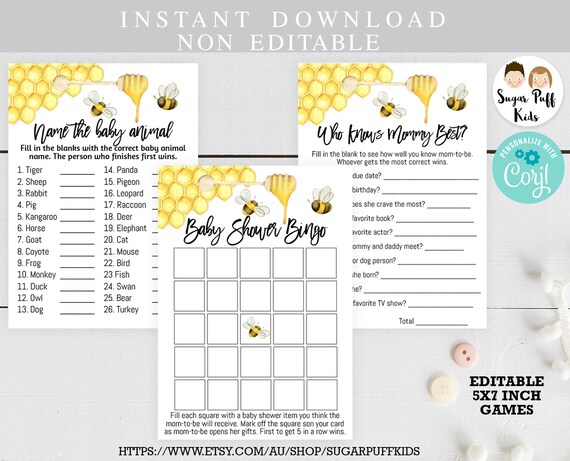 Mommy to bee baby shower games, Bee Baby Shower Games Printable ...