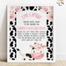 Editable Cow Print Time Capsule Sign, Printable Floral Cow Time Capsule ...