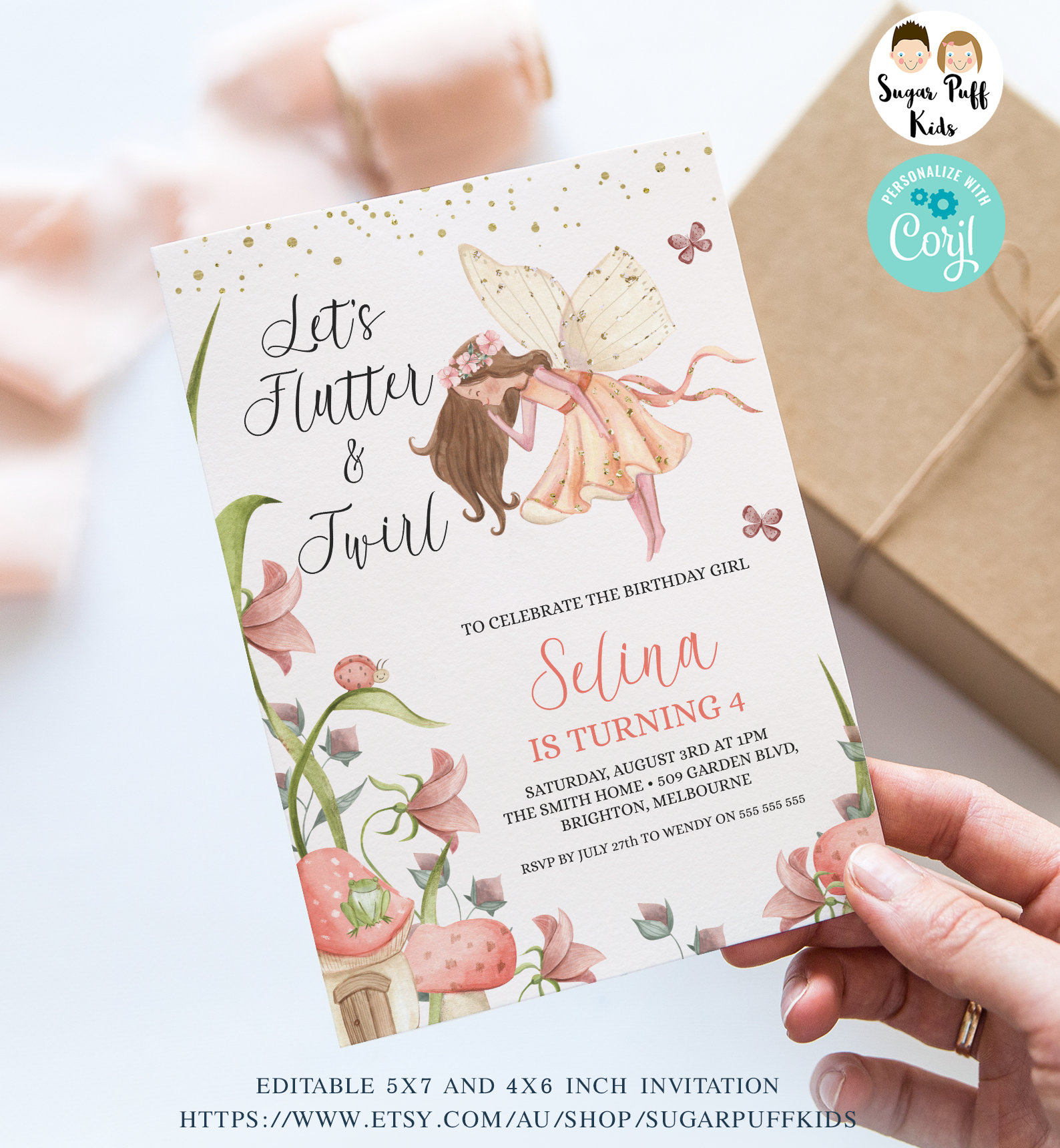 Printable Let's Flutter and Twirl Fairy Birthday Party | Etsy