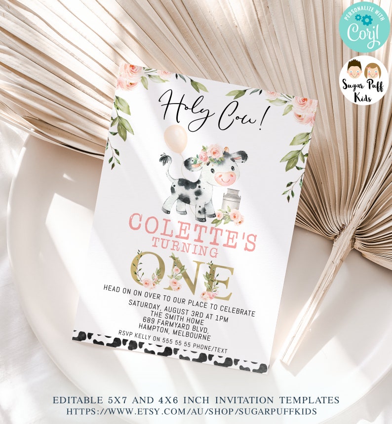 Printable Cow Print Happy Birthday Banner Editable Cow Happy - Etsy