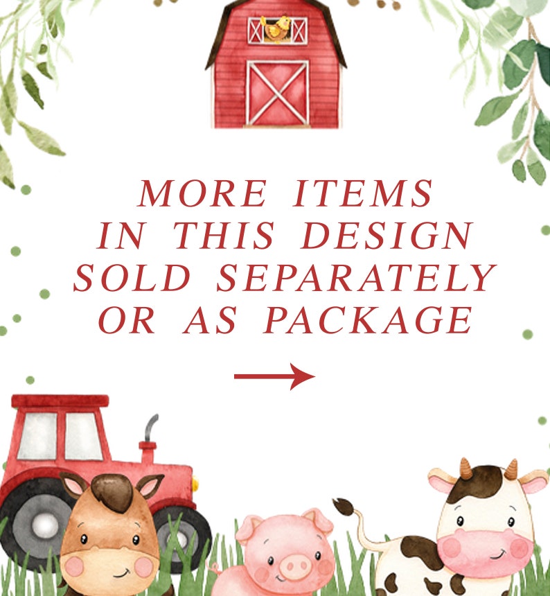 Editable Red Farm Favor Tag Printable Red Barn Birthday Party - Etsy Canada