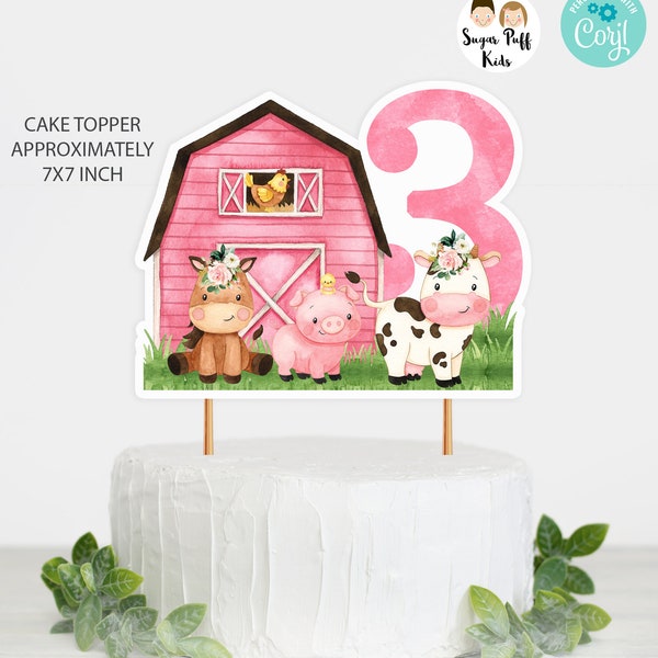 Printable Happy 3rd Birthday Cake Topper - Etsy