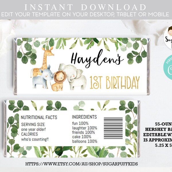 Jungle Candy Wrapper - Etsy