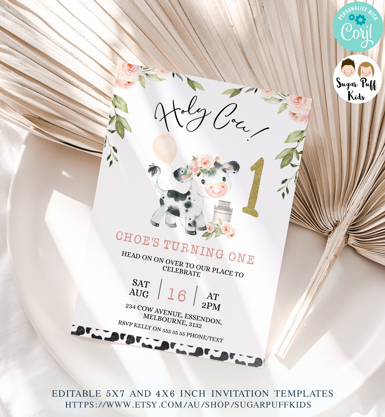 Printable Cow Print Happy Birthday Banner Editable Cow Happy - Etsy