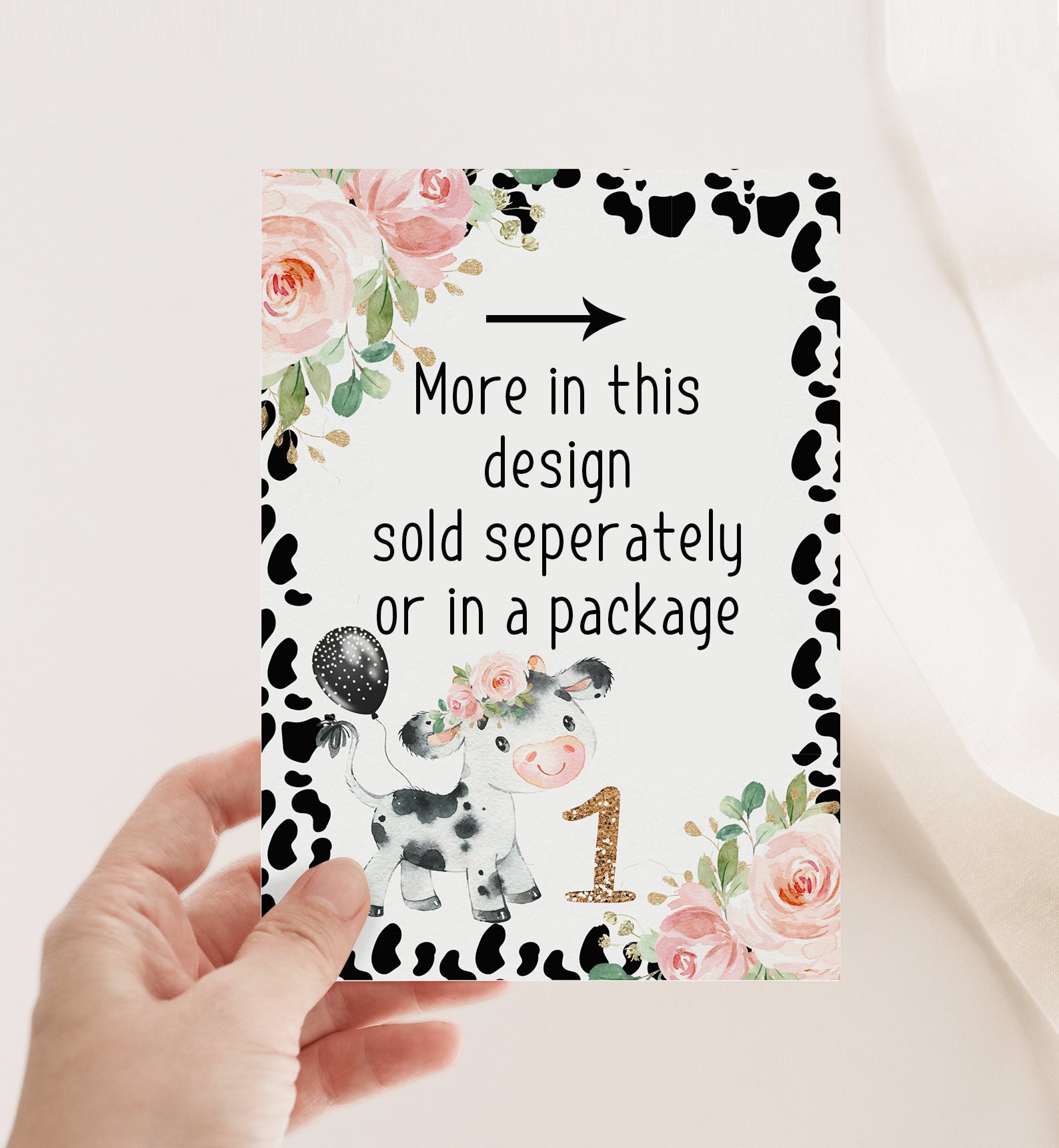 Editable Pink Floral Cow Cow Print Food Tent Printable Cow - Etsy Australia