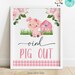 Printable Little Piggy Party Sign, Instant Download Cute Farm Pig Out ...