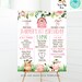 Pink Floral Farm Milestone Poster Pink Barnyard 1st Birthday | Etsy
