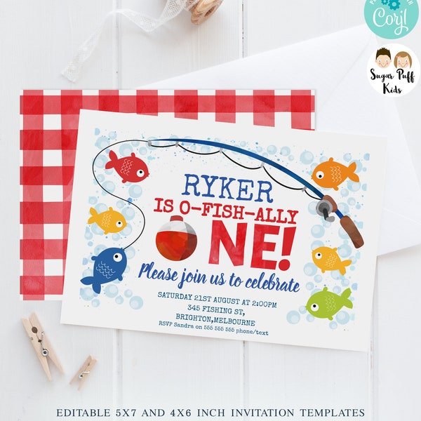 One Fish Two Fish Birthday Invitation - Etsy