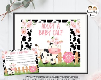 Cow Adoption Certificate - Etsy