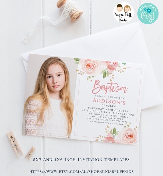 Invitations Paper & Party Supplies Digital Invitation _c158 floral girl ...