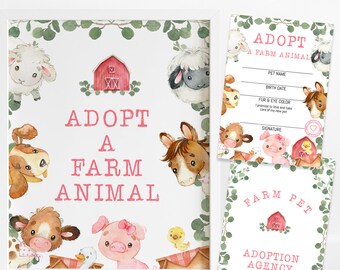 Farm Animal Adoption Certificate - Etsy