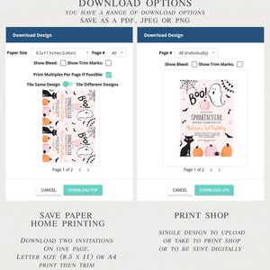 Editable Girls Pink Halloween Birthday Party Printables - Etsy