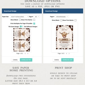 Printable Highland Cow Birthday Banner, Editable Brown Cow Happy ...