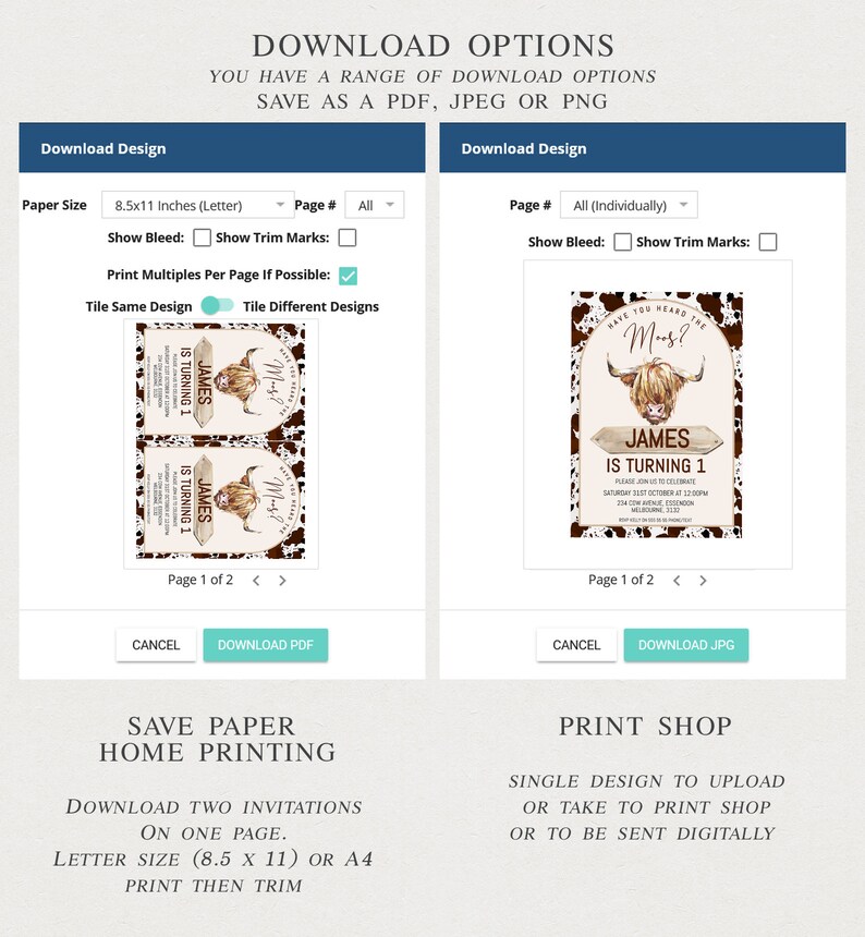 Printable Highland Cow Birthday Banner Editable Brown Cow - Etsy