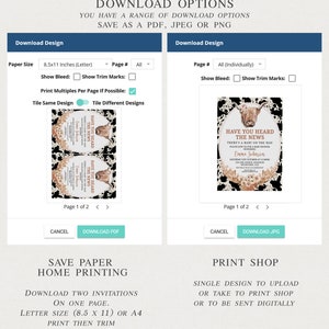 Editable Highland Cow Baby Shower Bundle, Printables Boho Cow, Instant ...