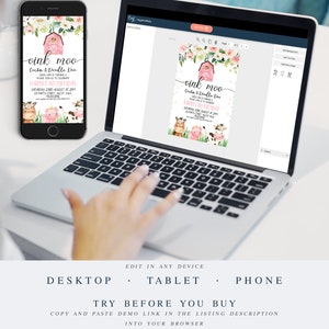 Printable Pink Floral Farm Welcome Sign, Instant Farmyard Animals Party ...