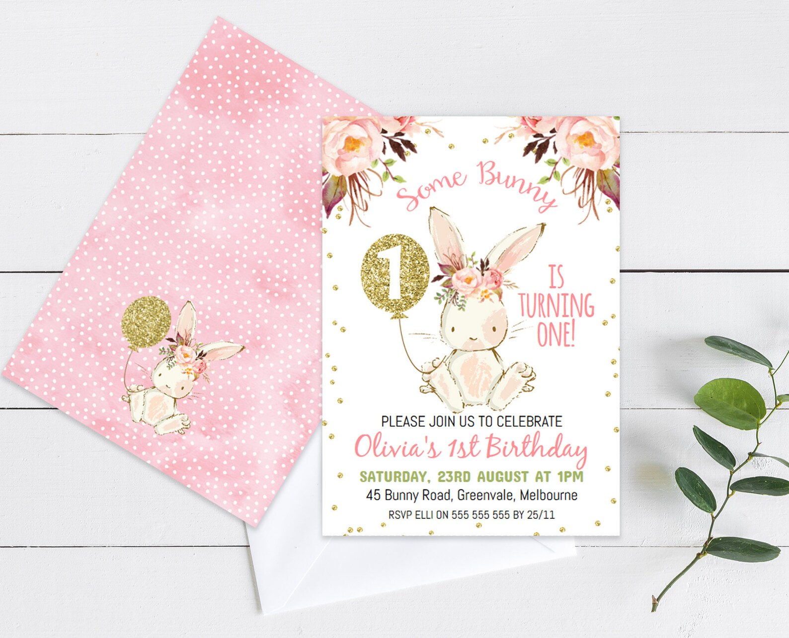 Bunny Birthday Invitations Printable Bunny Birthday - Etsy Australia