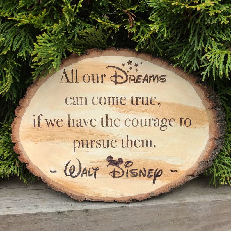 Disney Quote Wall Hanging Engraved Nursery Decor Wooden | Etsy