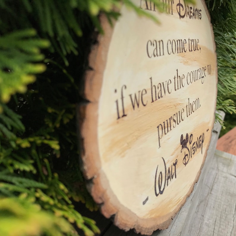 Disney Quote Wall Hanging Engraved Nursery Decor Wooden | Etsy