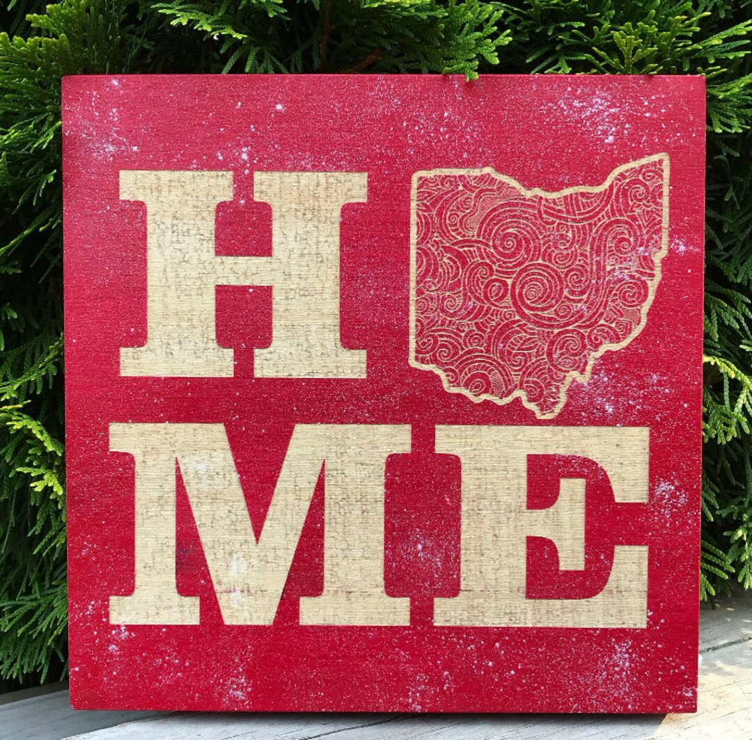 HOME State Sign - Ohio Home Sign - Dorm Sign - Personalized Home US ...