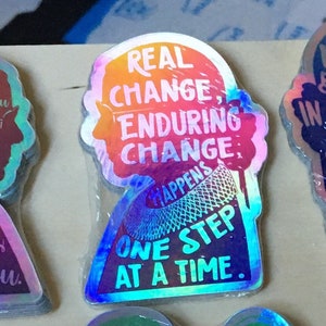 Holographic RBG Sticker Notorious RBG Ruth Bader Ginsburg Sticker Girls ...