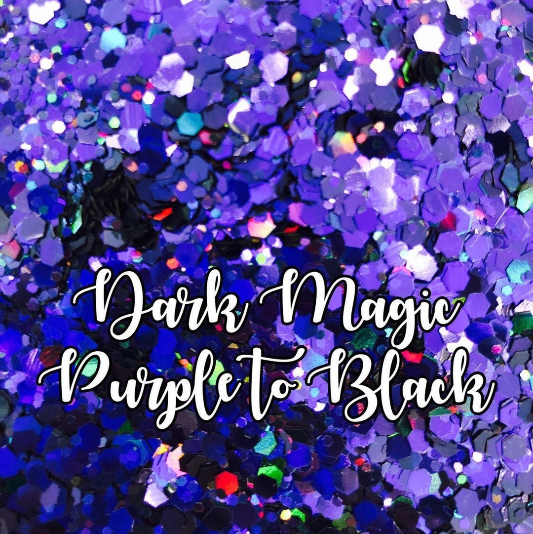 Dark Magic Chunky Mix Glitter | Color Shifting Purple and Black ...