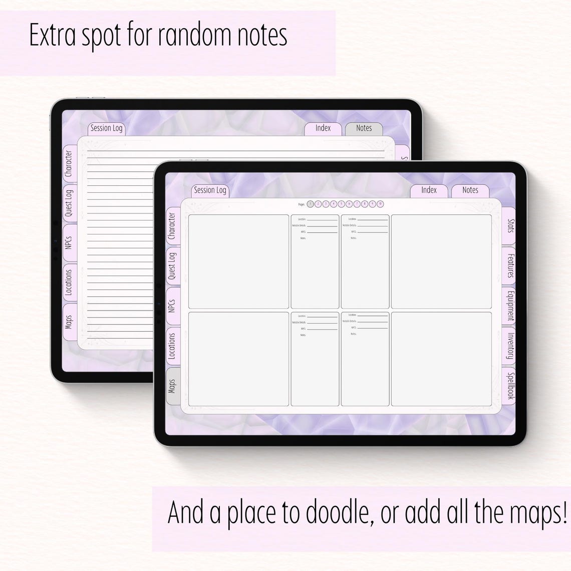 Ultimate Digital Dnd Journal | Purple Version - Etsy