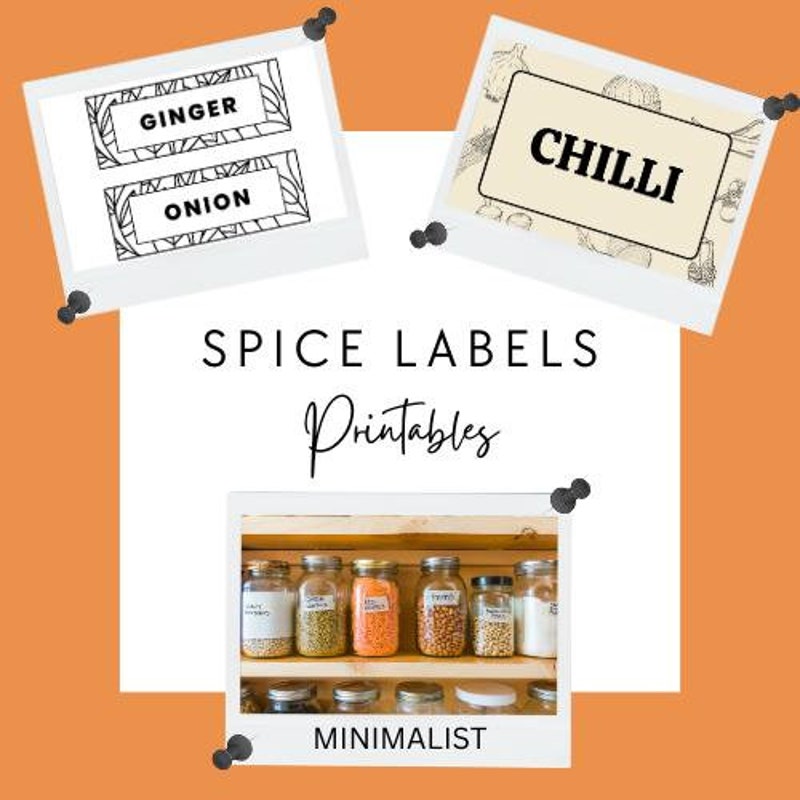 Spice Label Template - Etsy