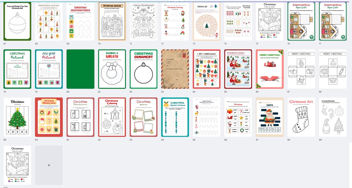 100 Christmas Busy Worksheets for Preschoolers | Educational Holiday ...
