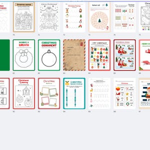 100 Christmas Busy Worksheets for Preschoolers | Educational Holiday ...