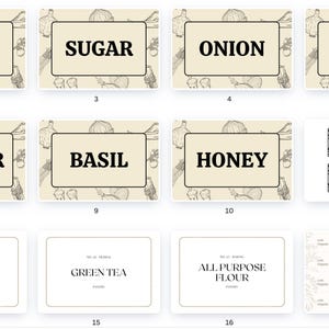 Editable Kitchen Condiment Spice Label Templates Digital Word .DOCX ...