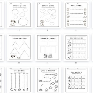 30 Printable Kids Activity Pages for Coloring & Tracing Sheets | Fun ...