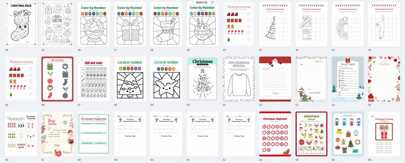 100 Christmas Busy Worksheets for Preschoolers | Educational Holiday ...