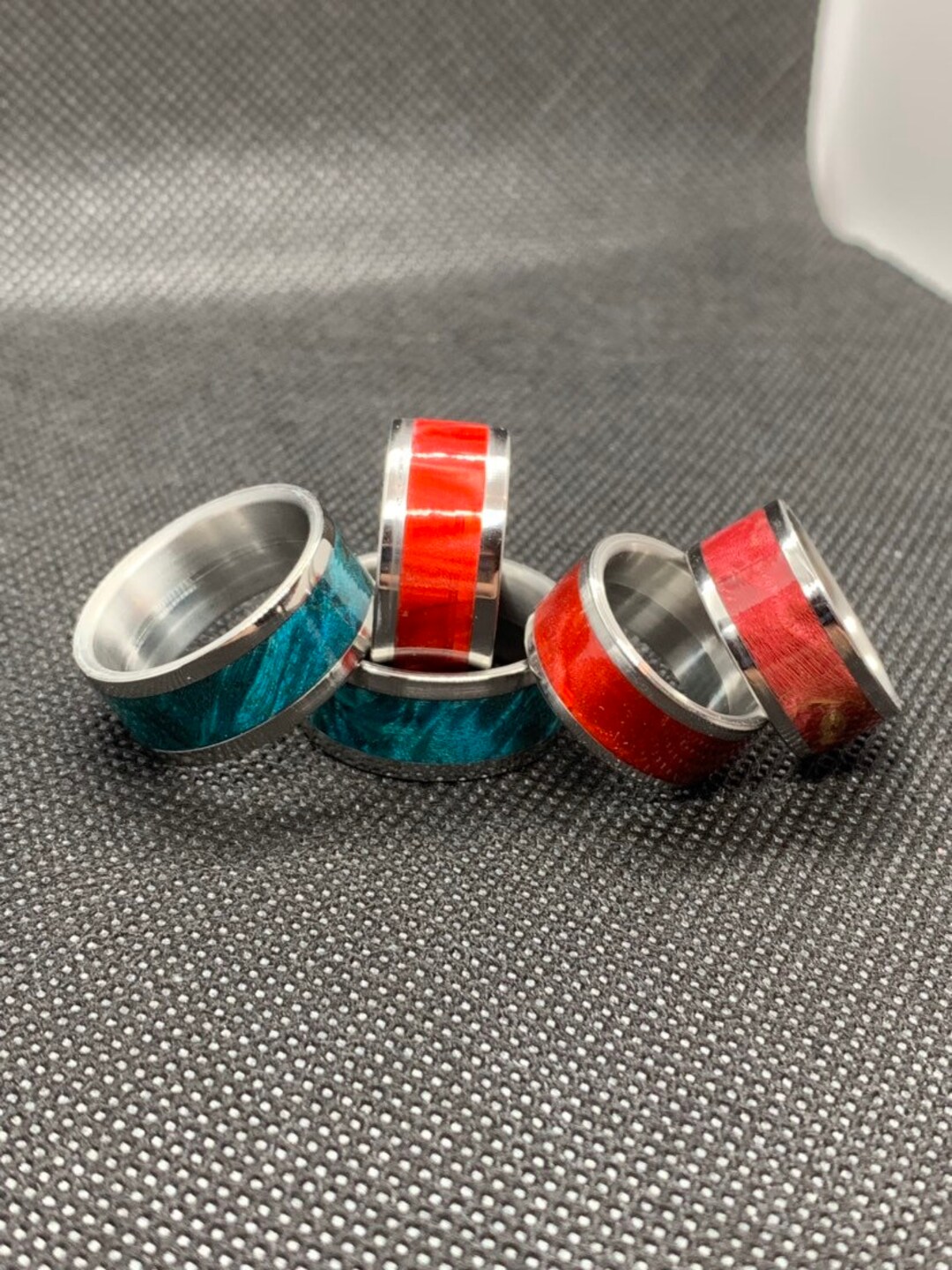 Wood and Acrylic Rings - Etsy