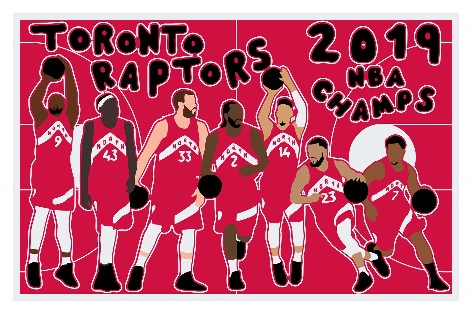 Toronto Raptors 2019 Championship Poster Original Design | Etsy