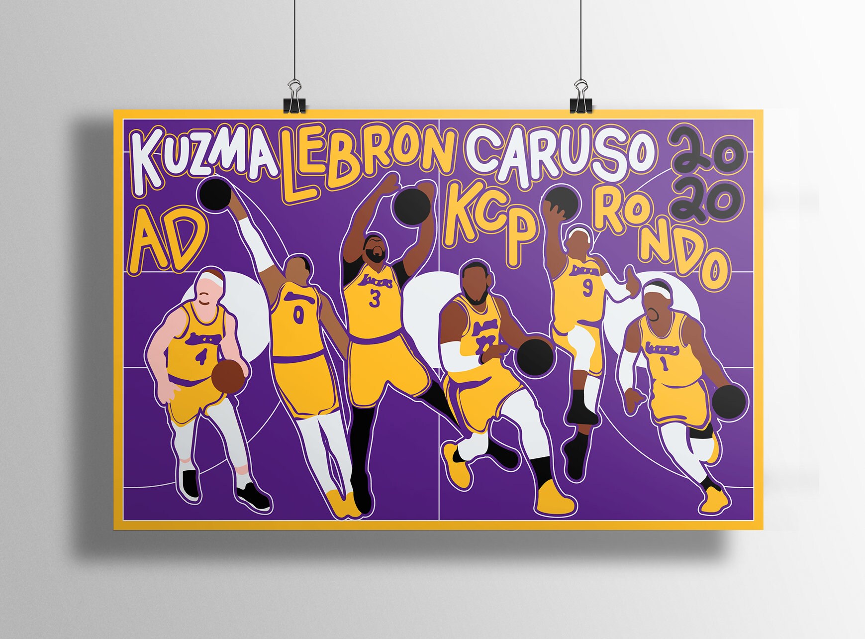 2020 Los Angeles Lakers Original Poster Design | Etsy