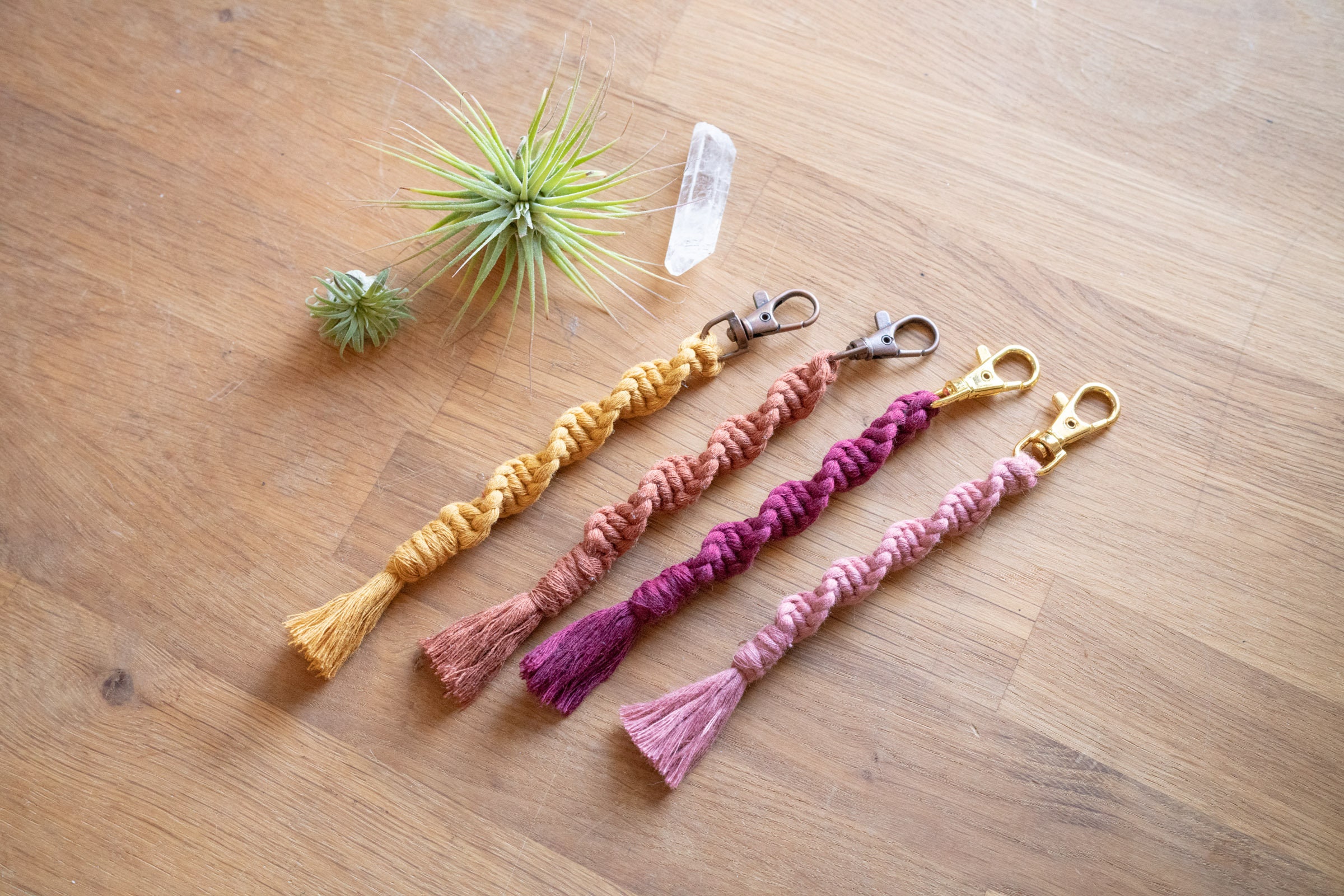 TWIST Macrame Keychain / Macrame Bag Clip / Macrame Gift | Etsy