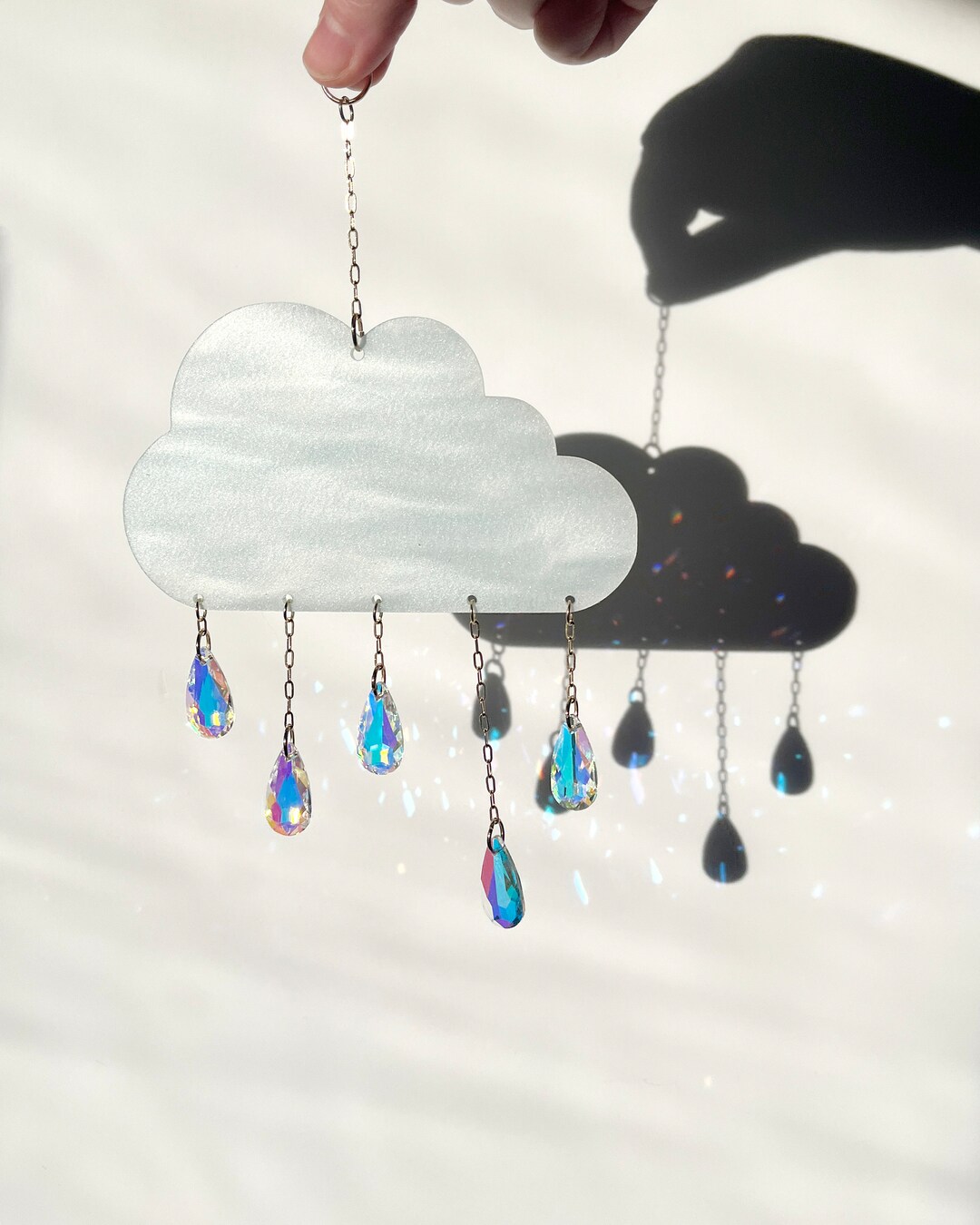 Rainy Cloud Sun Catcher, Rainbow Maker - Etsy