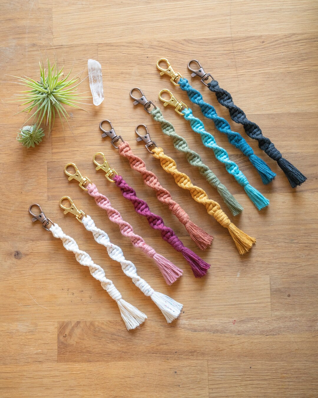 TWIST Macrame Keychain / Macrame Bag Clip / Macrame Gift - Etsy