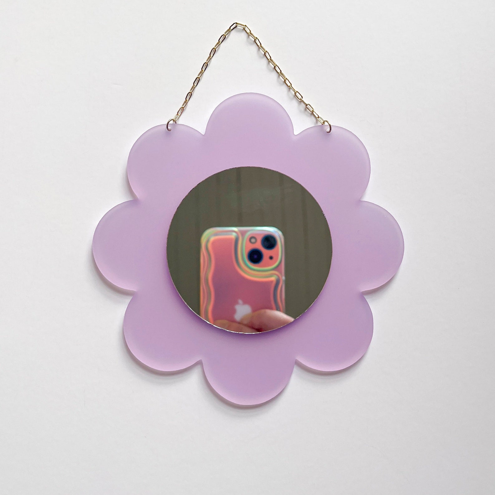 Dainty Flower Mirror, Retro Daisy Wall Mirror - Etsy