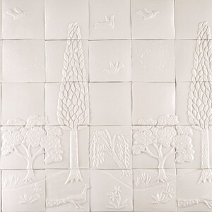 Rolling Hills Handmade Porcelain Tile Panel - Etsy