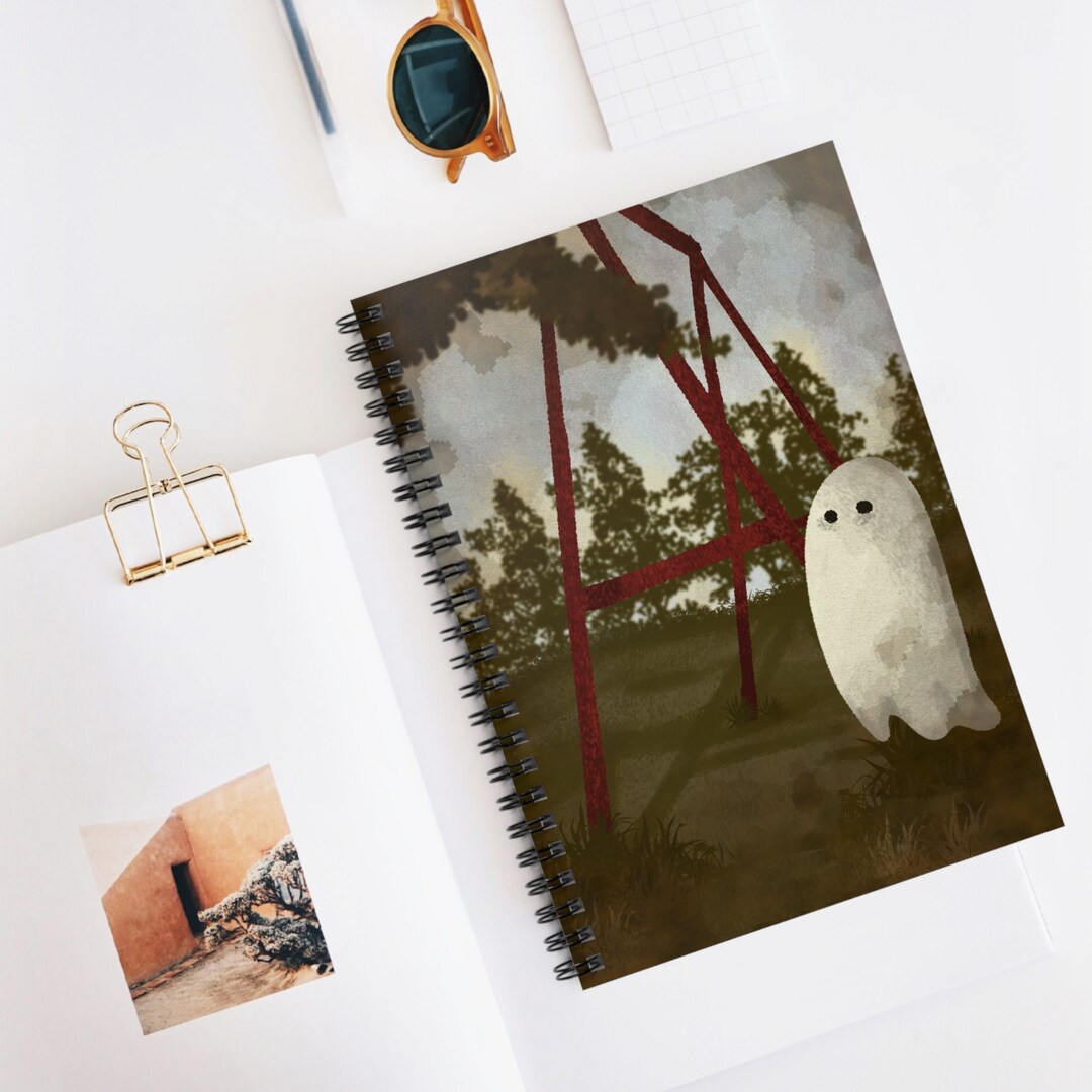 Spiral Notebook - Ruled Line - Ghost - Spooky - Halloween Journal - Etsy